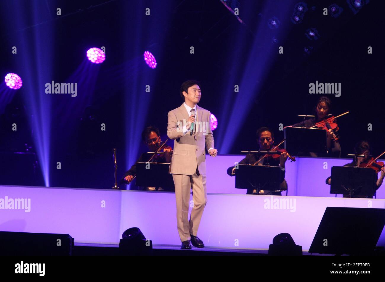 Chinese Singer-songwriter and host Fei Yu-ching performs during his ...
