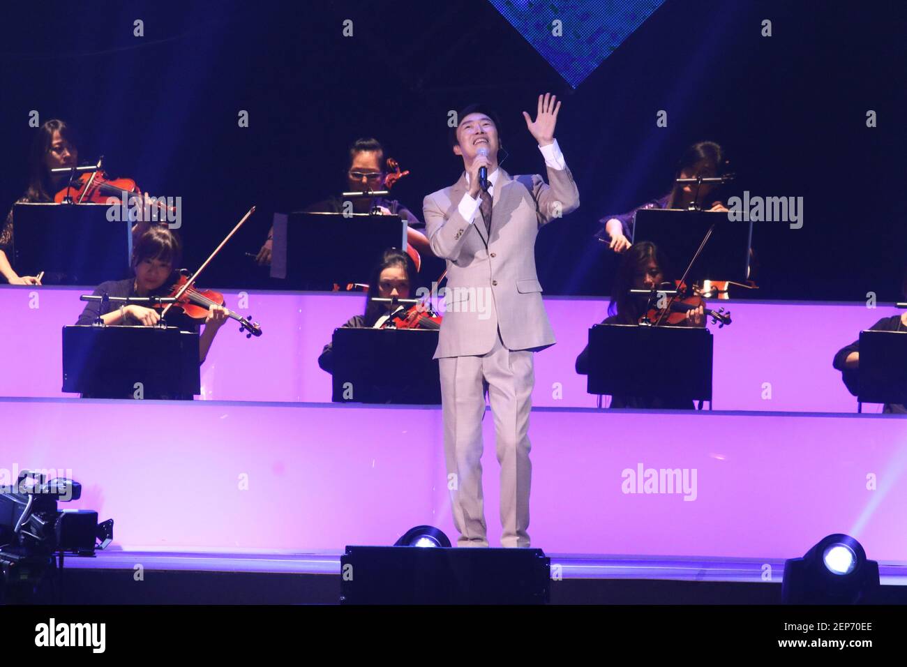 Chinese Singer-songwriter and host Fei Yu-ching performs during his ...