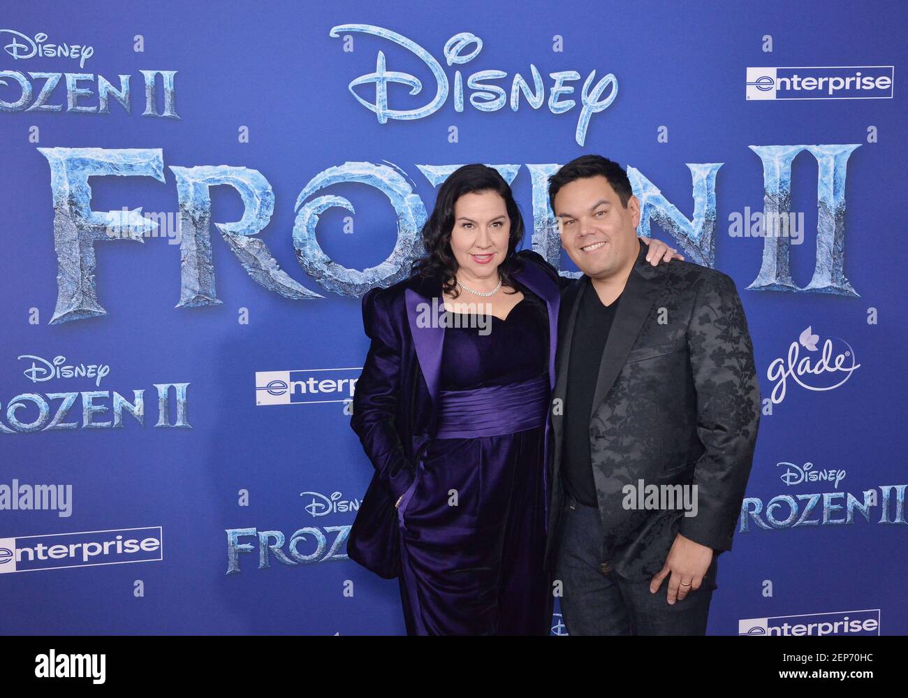 (L-R) Kristen Anderson-Lopez and Robert Lopez at Disney's FROZEN 2 ...