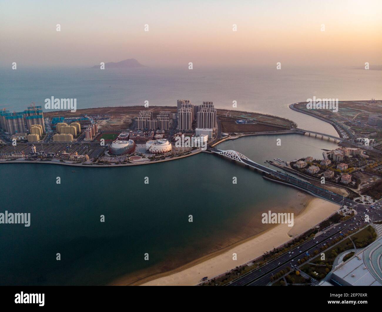 An aerial view of Xingguang island, literally translated as Island of ...