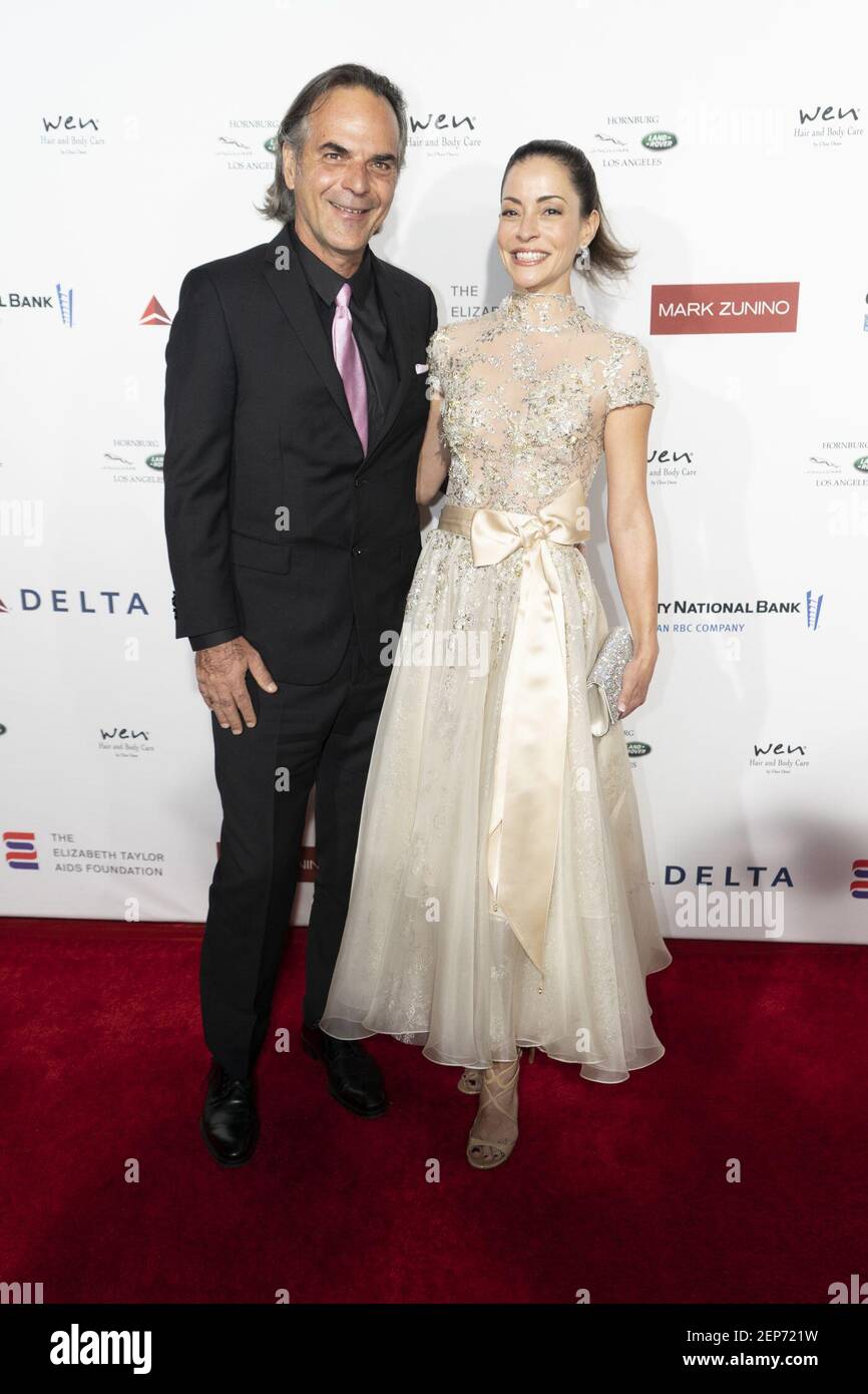 Vince Calandra and Emmanuelle Vaugier walks the red carpet at the ...