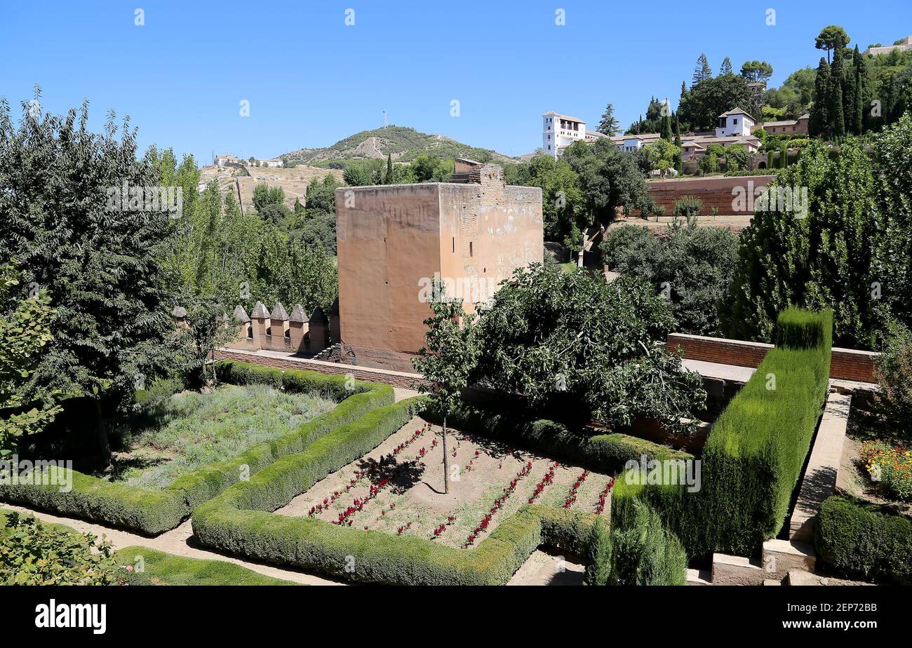 Alhambra Palace - medieval moorish castle in Granada, Andalusia, Spain ...