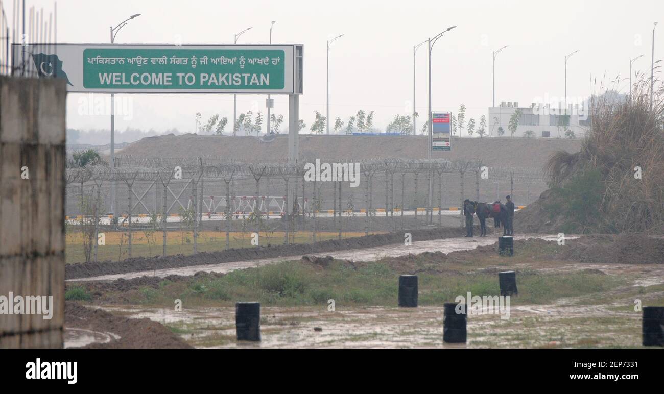 GURDASPUR, INDIA – NOVEMBER 8: A view of the Kartarpur corridor road on ...