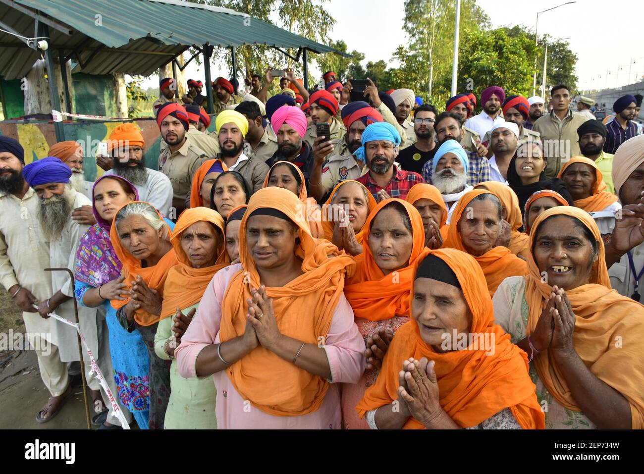 GURDASPUR, INDIA – NOVEMBER 8: Devotees pay obeisance toward Gurudwara ...