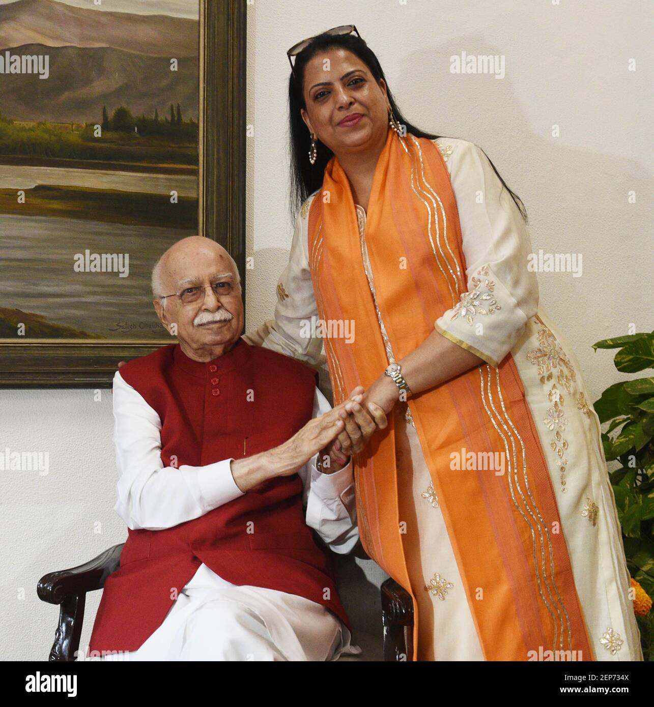 NEW DELHI, INDIA – NOVEMBER 8: Veteran BJP leader LK Advani with his ...