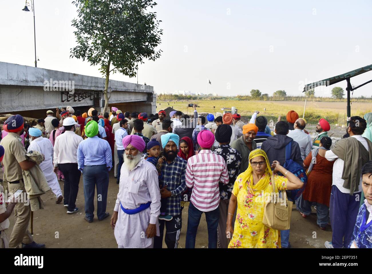GURDASPUR, INDIA – NOVEMBER 8: Devotees pay obeisance toward Gurudwara ...