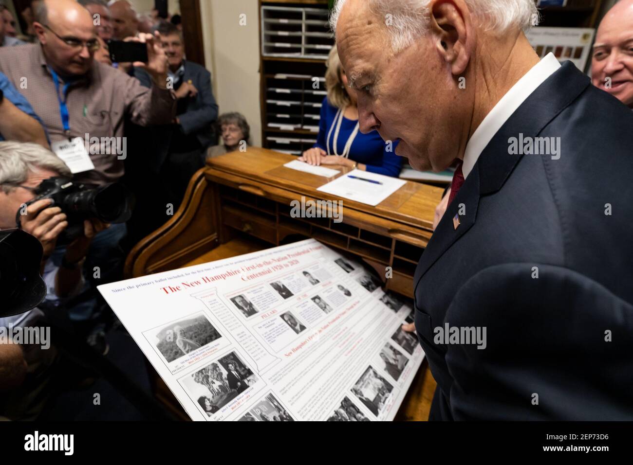 Former Vice President Joe Biden files paperwork with the New Hampshire ...