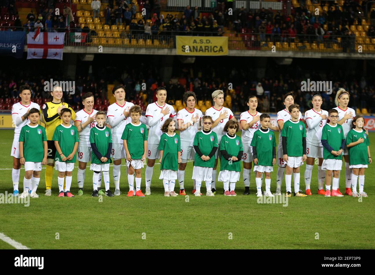 Georgia Team line-up Benevento 08-11-2019 Stadio Ciro Vigorito Football ...