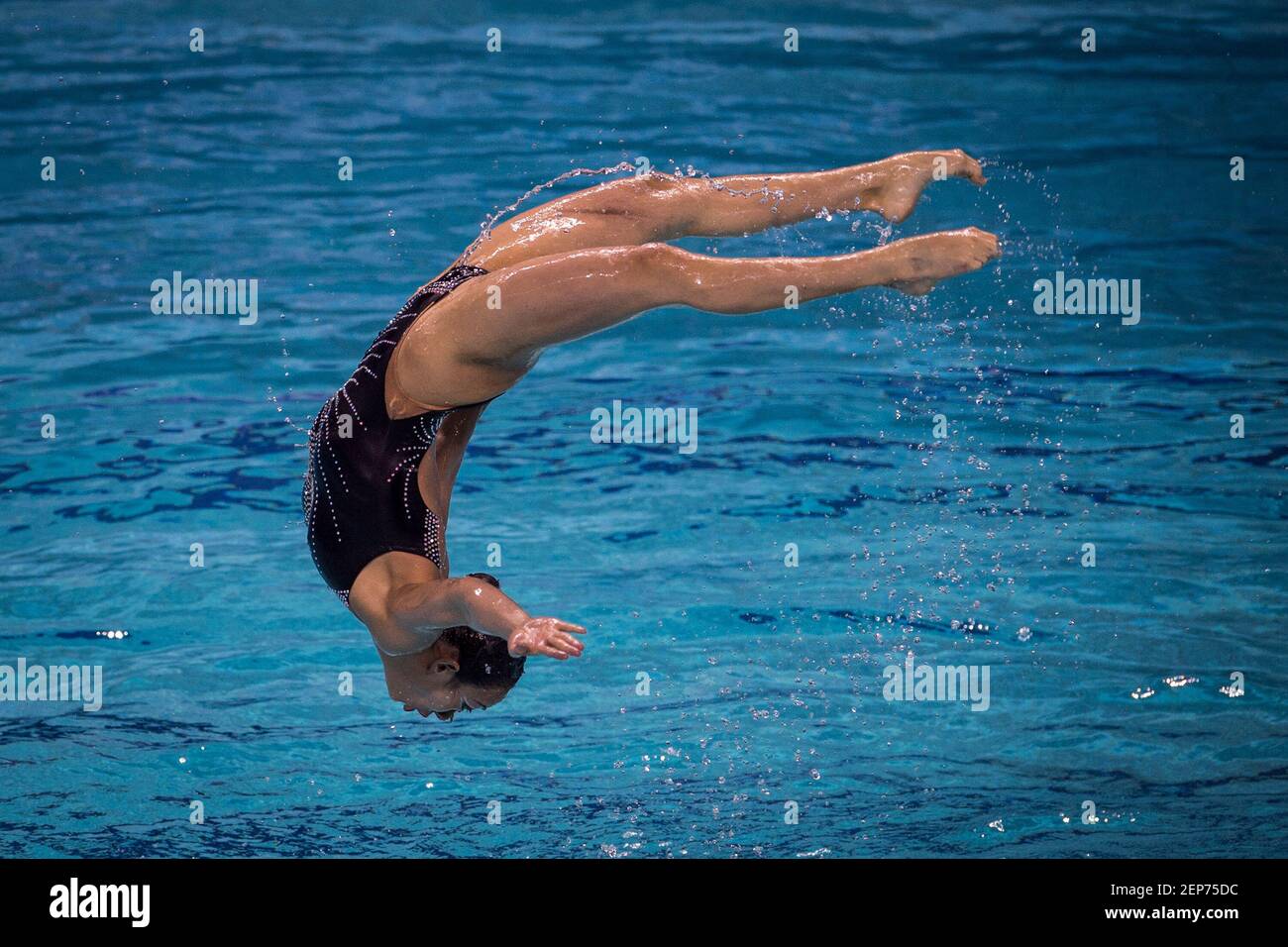 Swimmers do water ballet at the free combination synchronized swimming ...