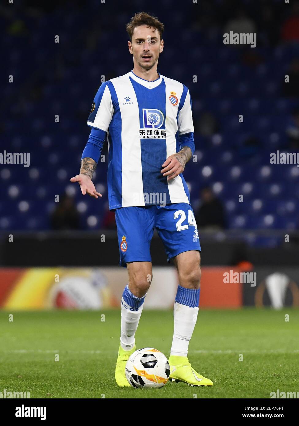 Fernando Calero of RCD Espanyol during the match RCD Espanyol v PFC ...