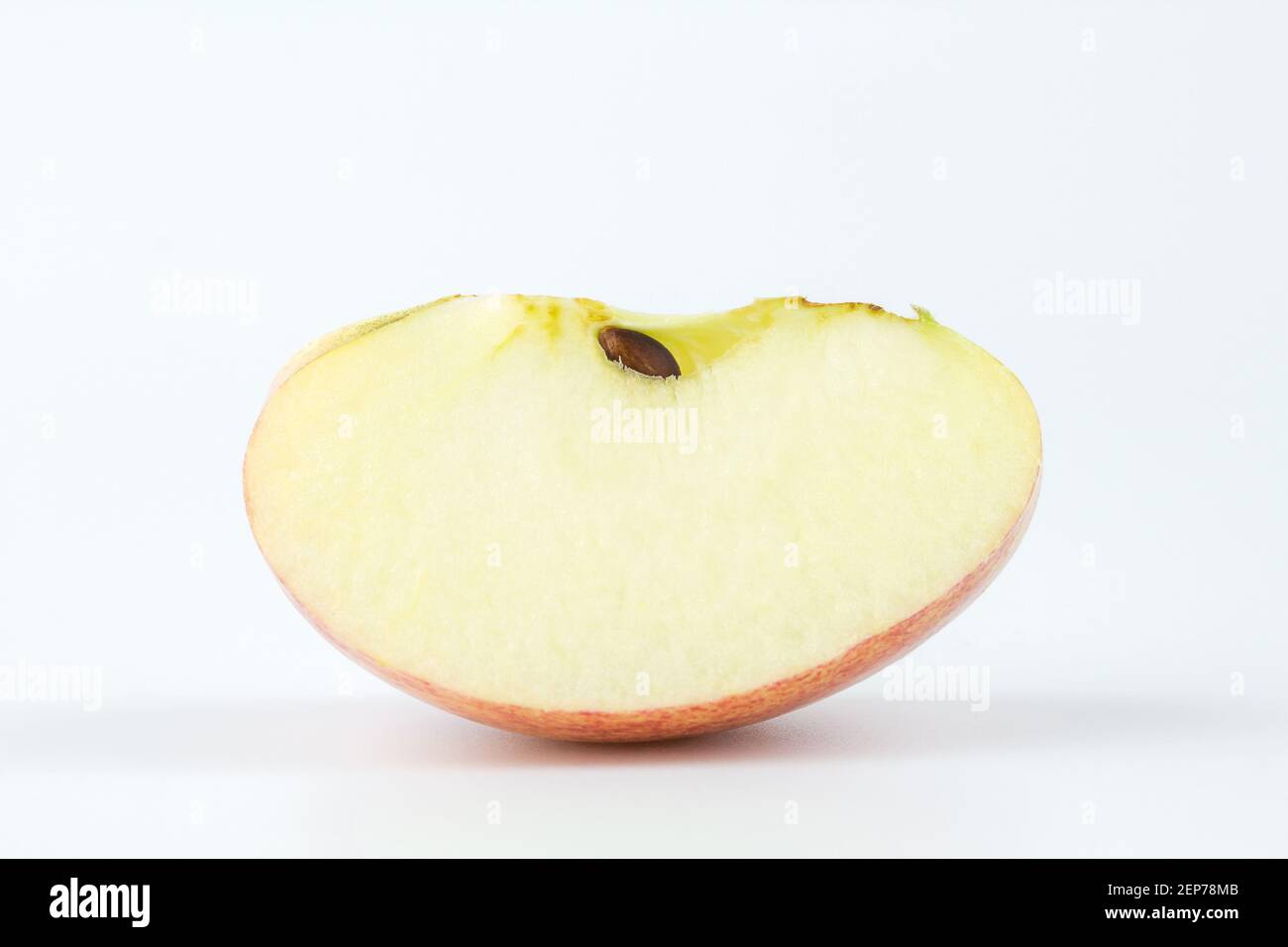 Whole red apple fruit with slice (cut) isolated on white background ...