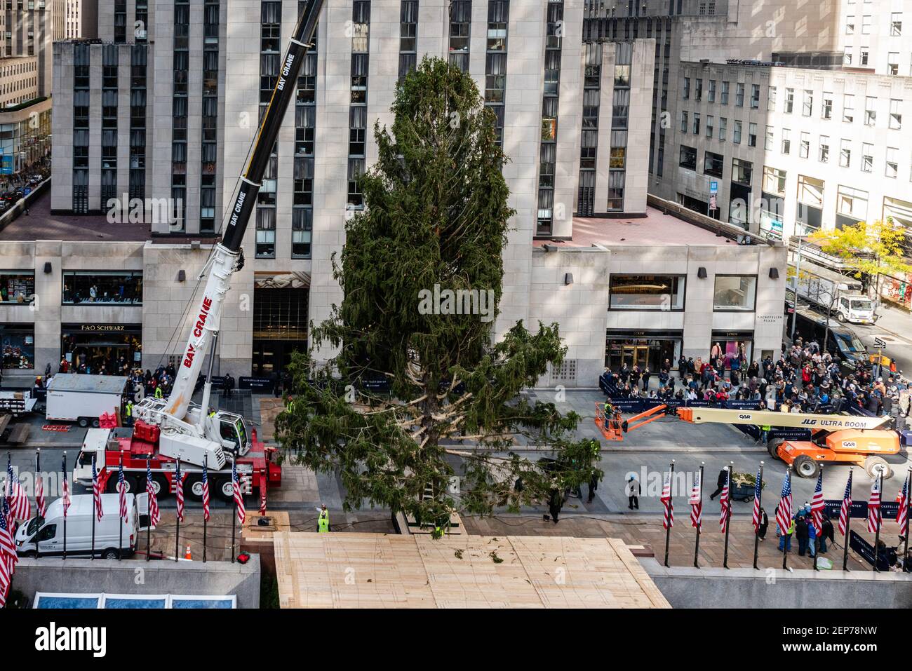 The 2019 Rockefeller Center Christmas Tree, a 77-feet tall Norway ...