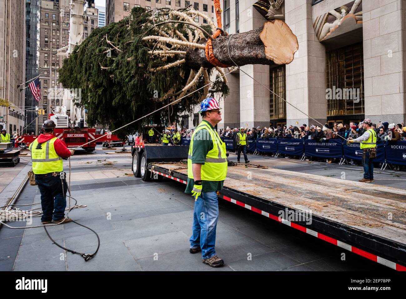The 2019 Rockefeller Center Christmas Tree, a 77-feet tall Norway ...