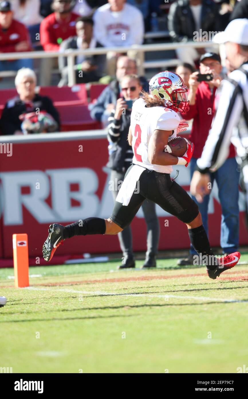 November 9, 2019: Devon Key #2 Western Kentucky defensive back crosses ...