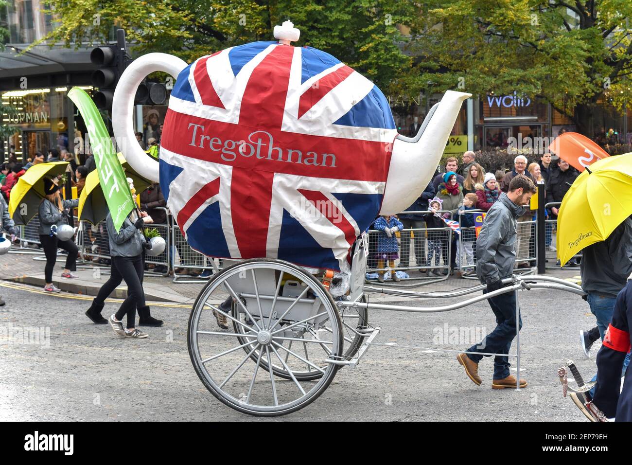 A person wearing a costume of a teapot taking part during The Lord ...