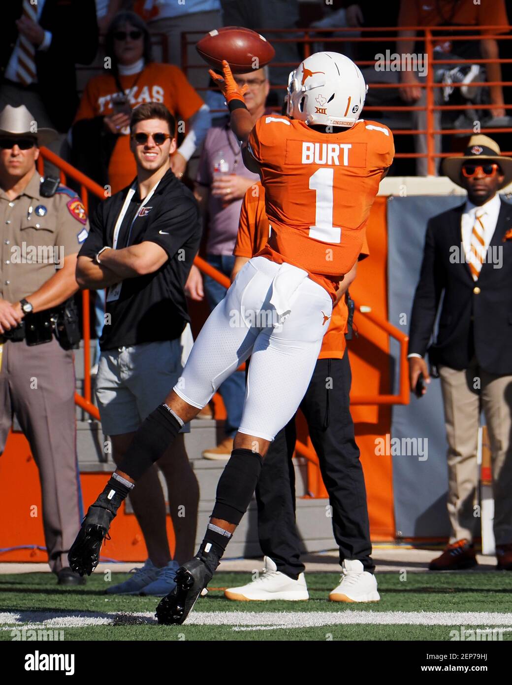 Nov 9, 2019.. John Burt #1 of the Texas Longhorns in action vs the ...