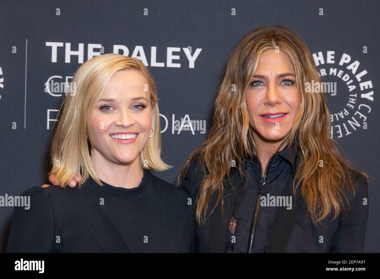 Reese Witherspoon and Jennifer Aniston attend the PaleyLive NY Presents ...