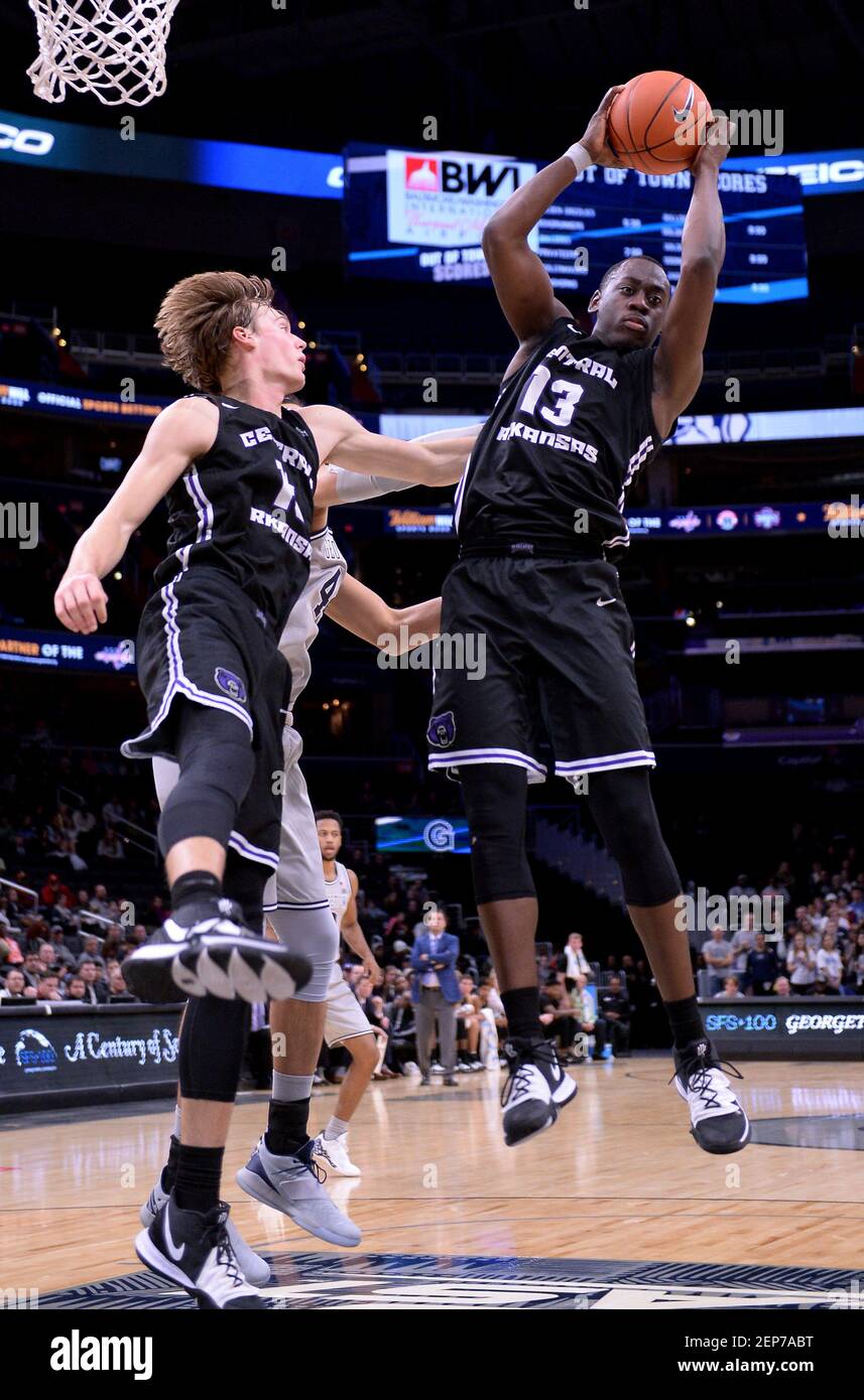 Central Arkansas guard Eddy Kayouloud (13) pulls down a rebound against ...