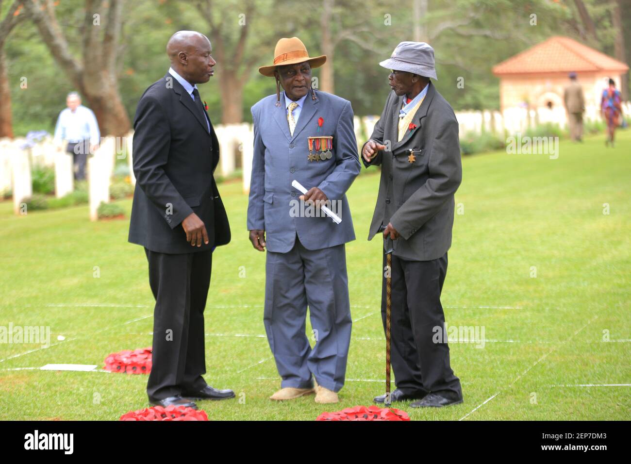 Some of the World War veterans Mutemi Nwinza (Right) Samuel Nyahure ...