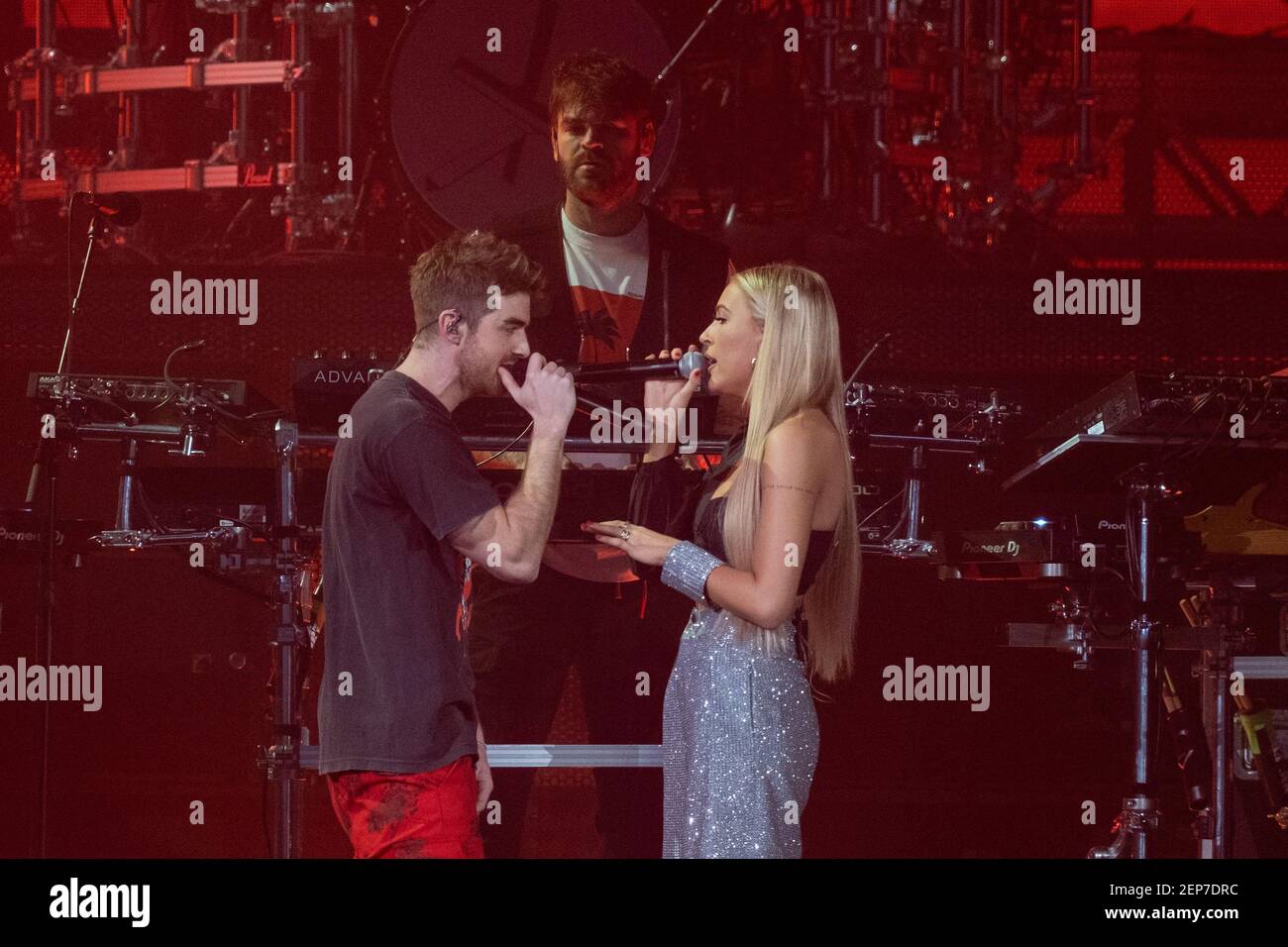 Andrew Taggert and Alexander Pall of The Chainsmokers with Lennon ...