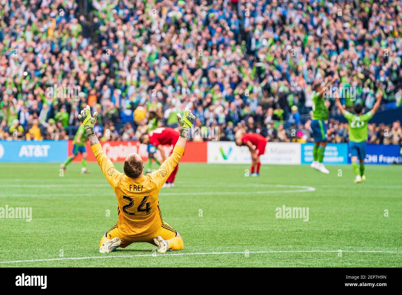 Seattle Sounders goalkeeper Stefan Frei (24) during the MLS Cup ...