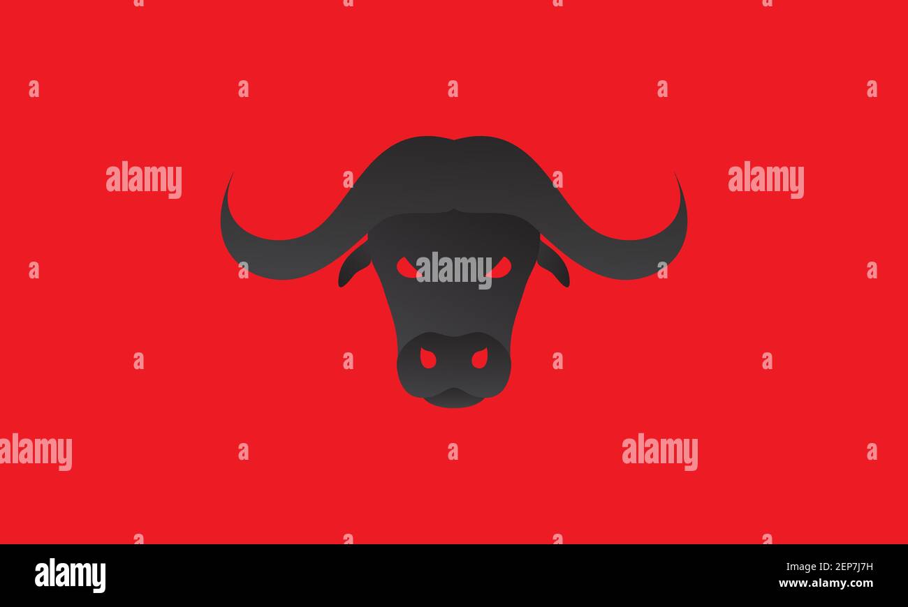 buffalo head abstract black logo design vector icon symbol graphic ...