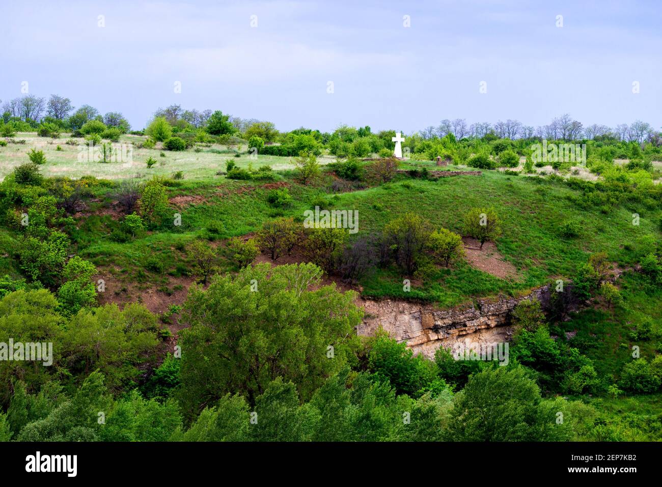 Beautiful green slopes of hills landscape. Nature in summertime Stock ...