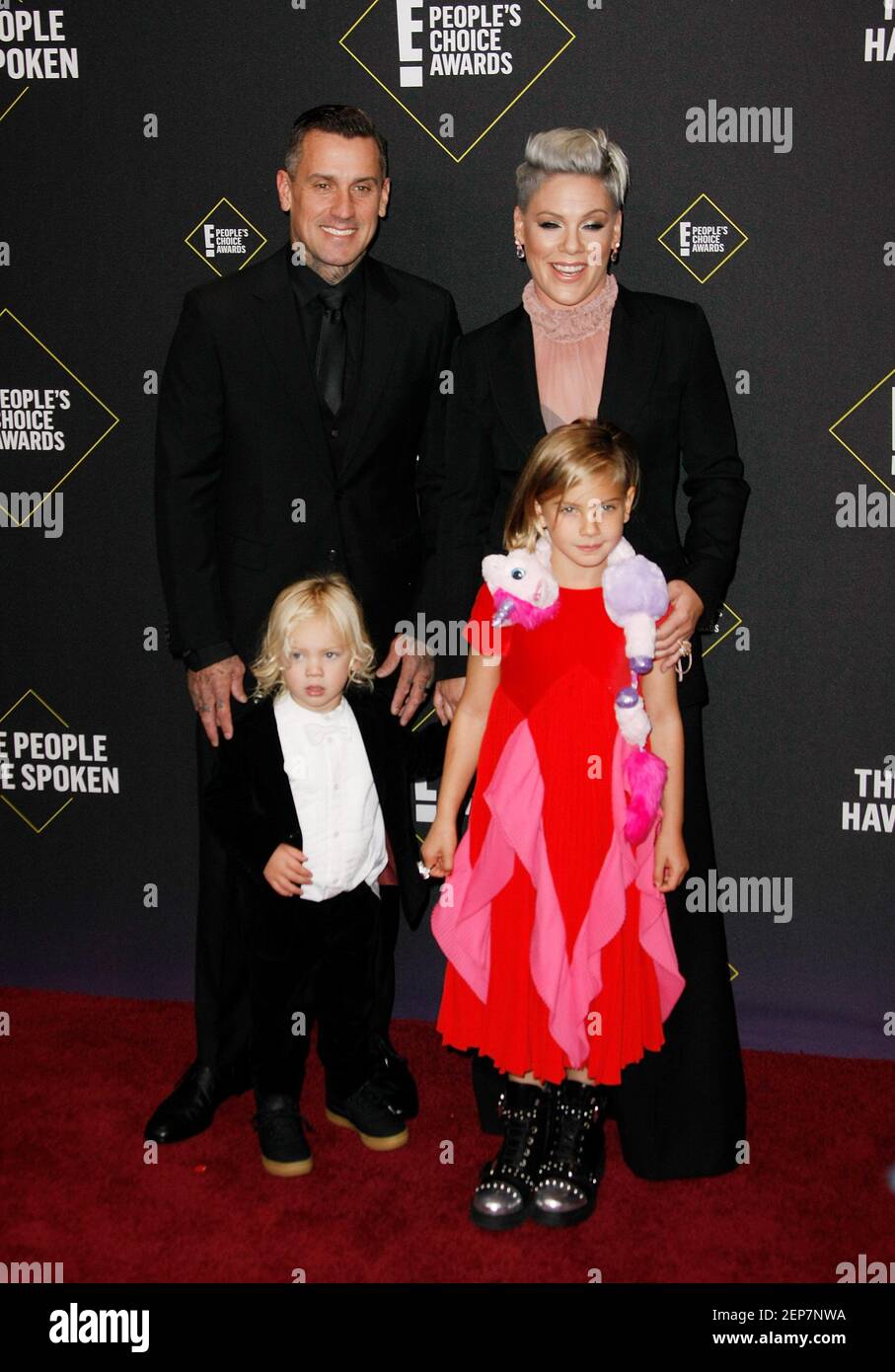 Pink, Carey Hart, Willow Sage Hart and Jameson Moon Hart attend the ...