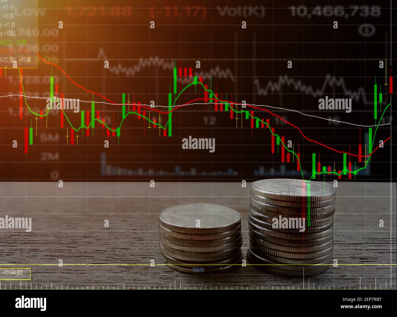 Abstract finance background.Stock market or forex trading graph and ...