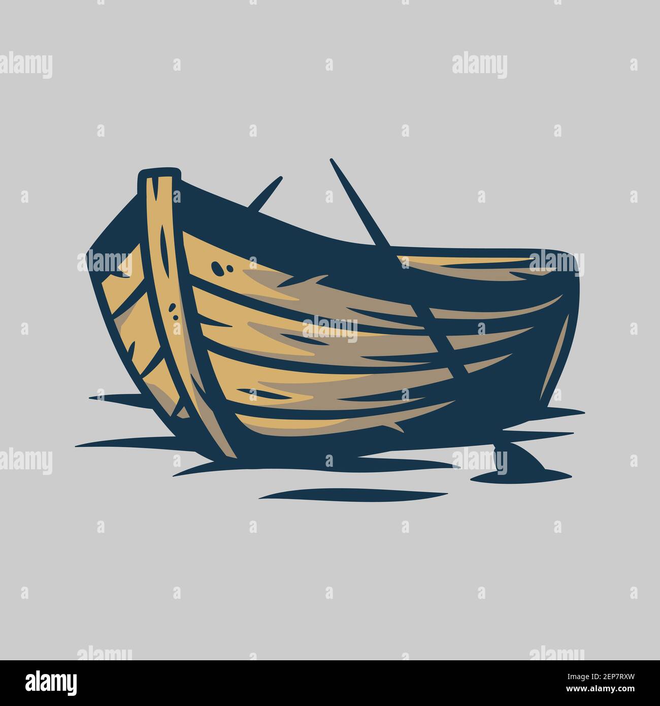 Wooden Boat Vector