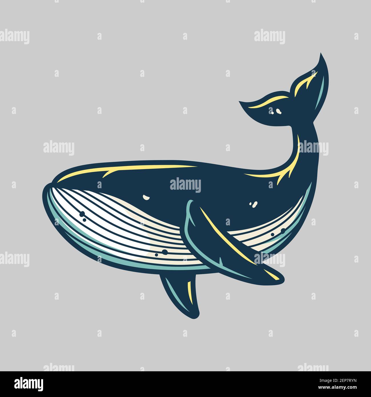 Blue whale and calf Stock Vector Images - Alamy