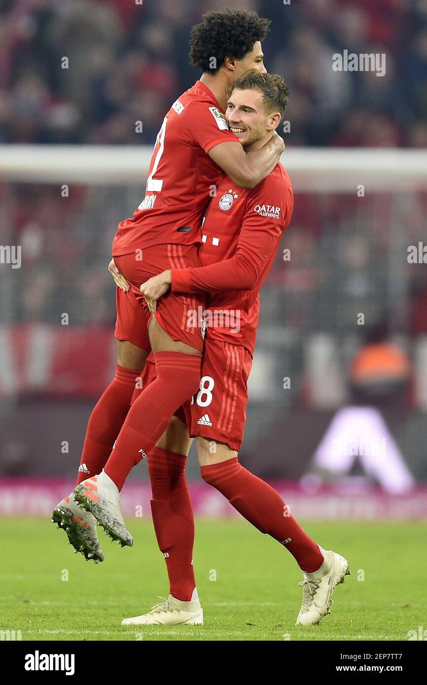 Serge Gnabry and Leon Goretzka of Bayern Munich during the match Bayern ...