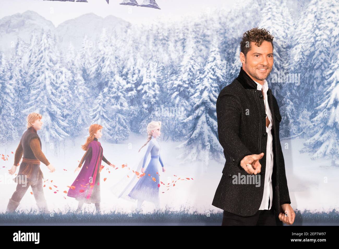 Singer David Bisbal attends the photocall of presentation of Frozen 2 BSO in Madrid (Photo by ...