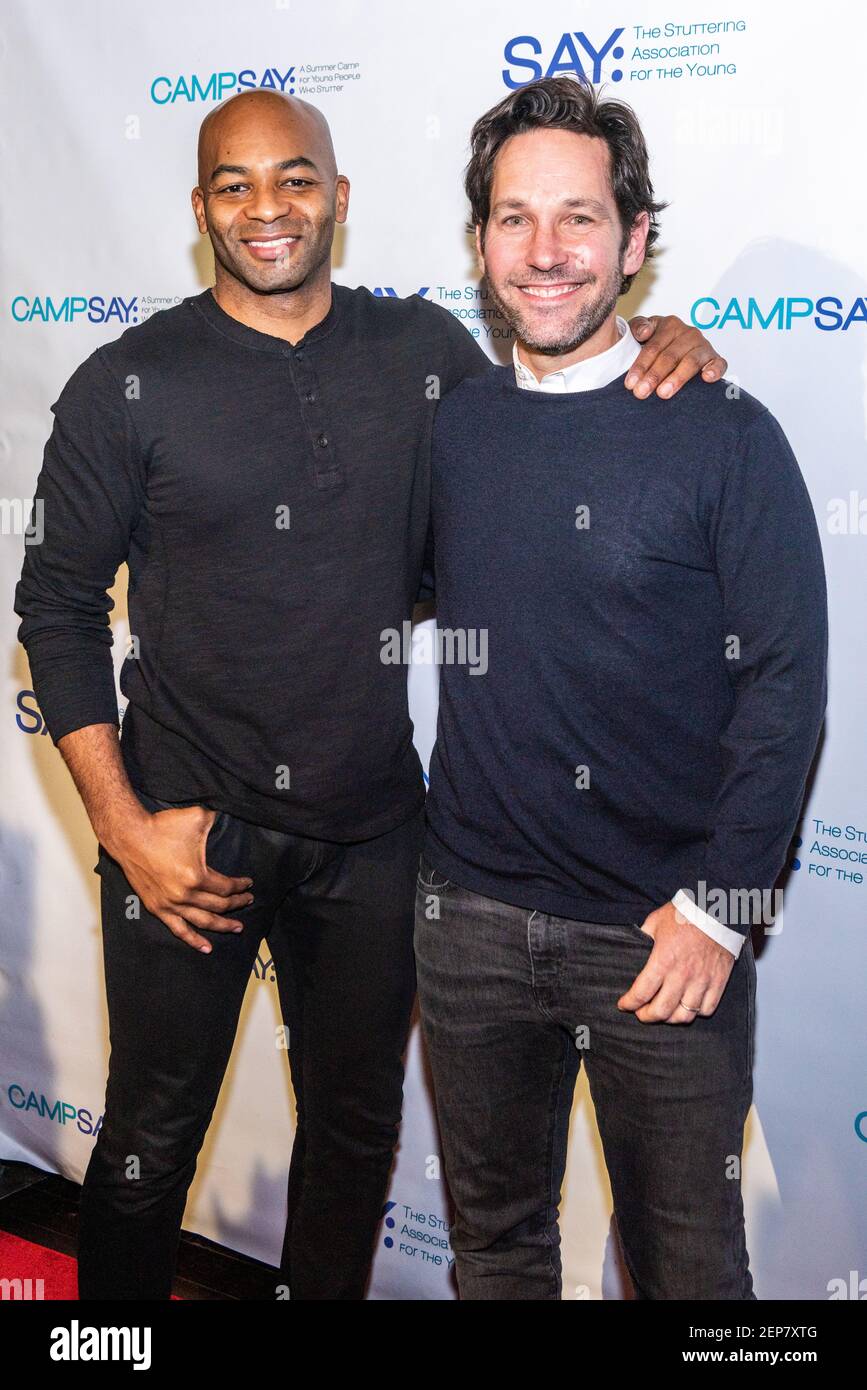 Brandon Victor Dixon with Paul Rudd at Paul Rudd's All-Star Bowling ...