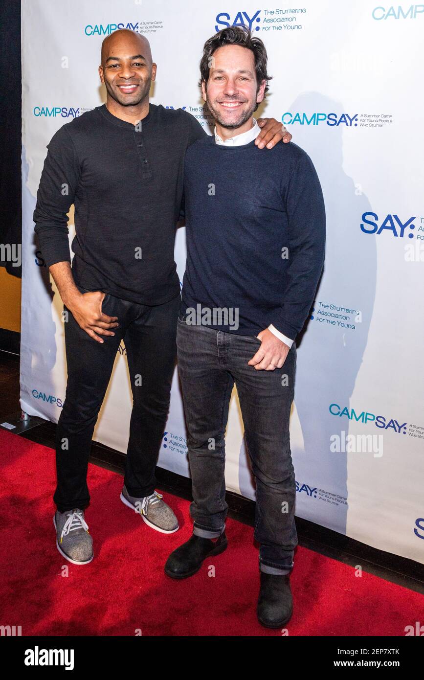 Brandon Victor Dixon with Paul Rudd at Paul Rudd's All-Star Bowling ...