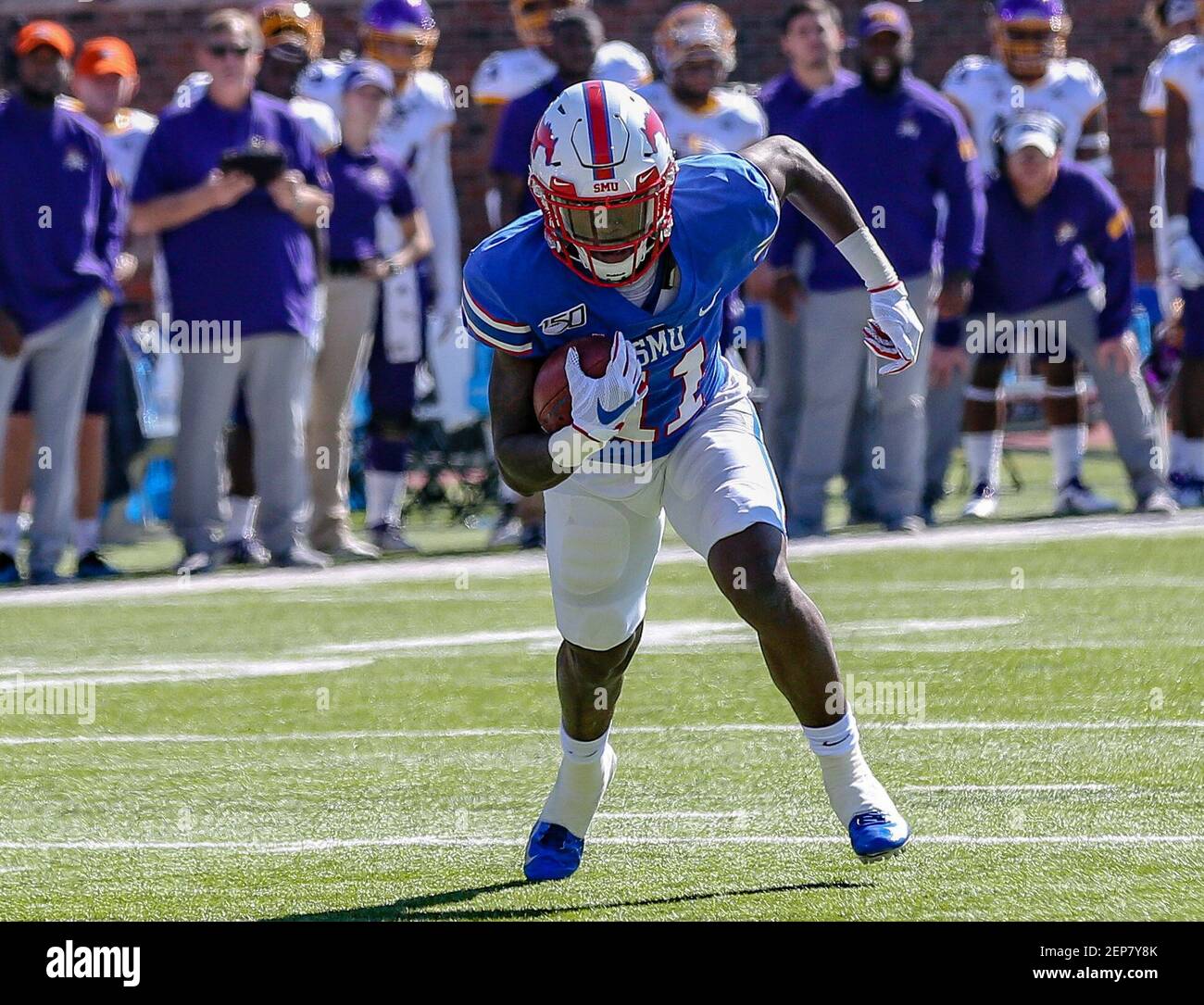 November 9, 2019: SMU receiver Rashee Rice #11 darts towards the end ...