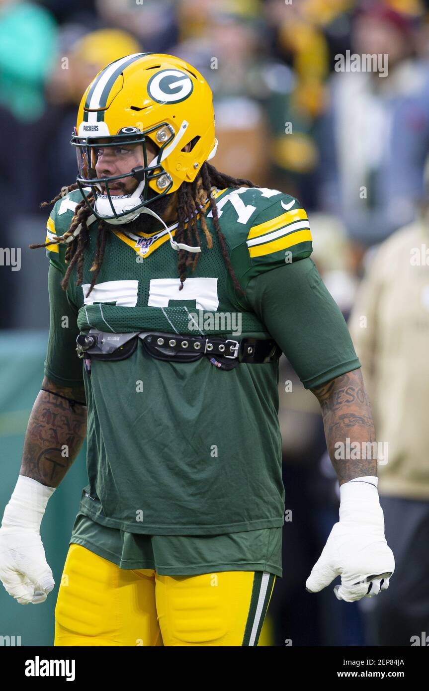 November 10, 2019: Green Bay Packers offensive tackle Billy Turner #77 ...