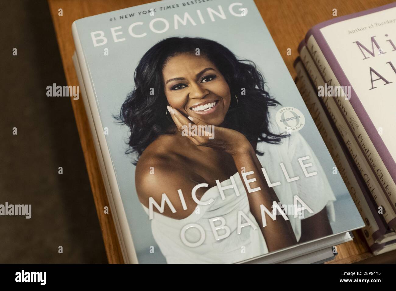 Former First Lady Michelle Obama's book "Becoming" is seen at a ...