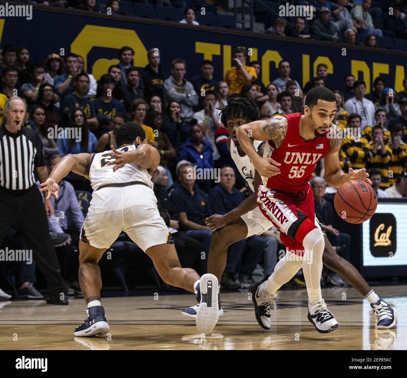 Nov 12 2019 Berkeley, CA U.S.A. UNLV Rebels guard Elijah Mitrou-Long ...