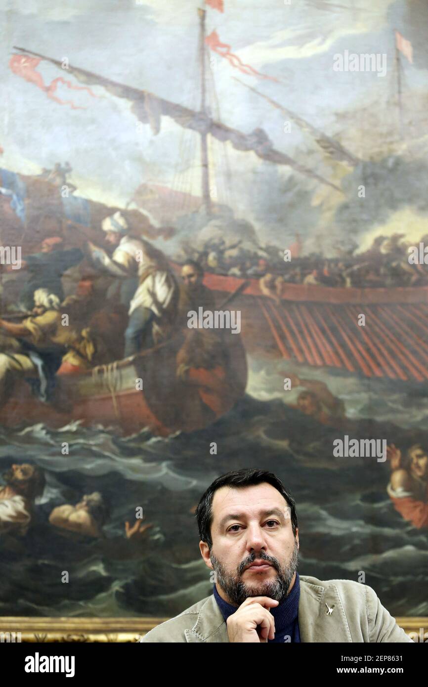 Senator Matteo Salvini Rome November 13th 2019. Salvadori Hall. Press ...
