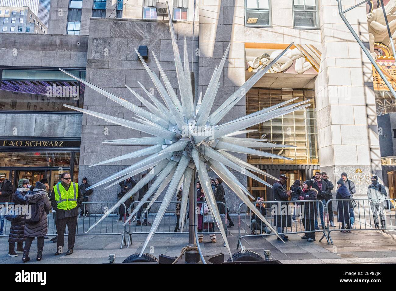 The Swarovski Star for the Rockefeller Christmas Tree before it is ...
