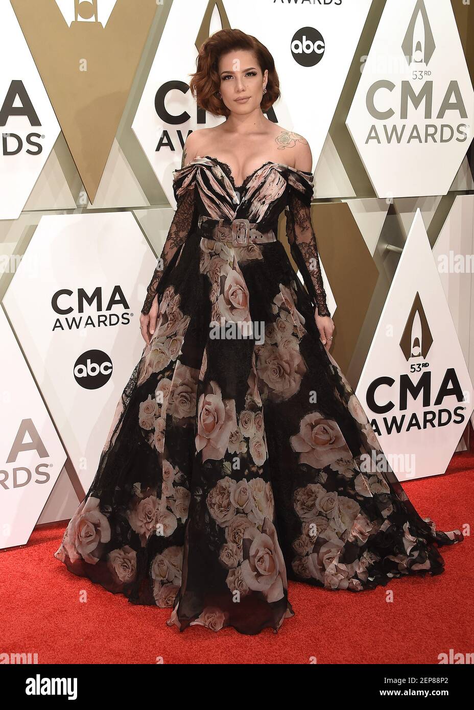 NASHVILLE, TN - NOVEMBER 13: Halsey at the 53rd Annual CMA Awards at the Bridgestone Arena on ...
