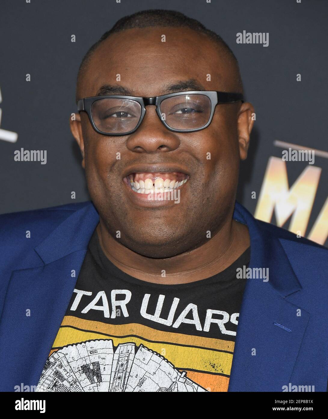 Andre Meadows arrives at the Disney+'s THE MANDALORIAN Premiere held at ...