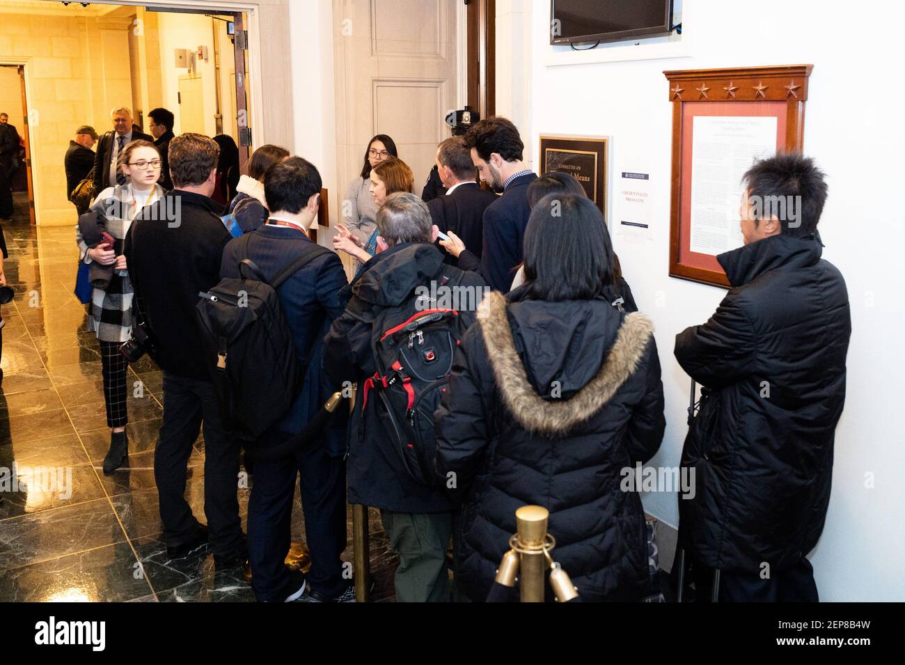 November 13, 2019 - Washington, DC, United States: People waiting on ...