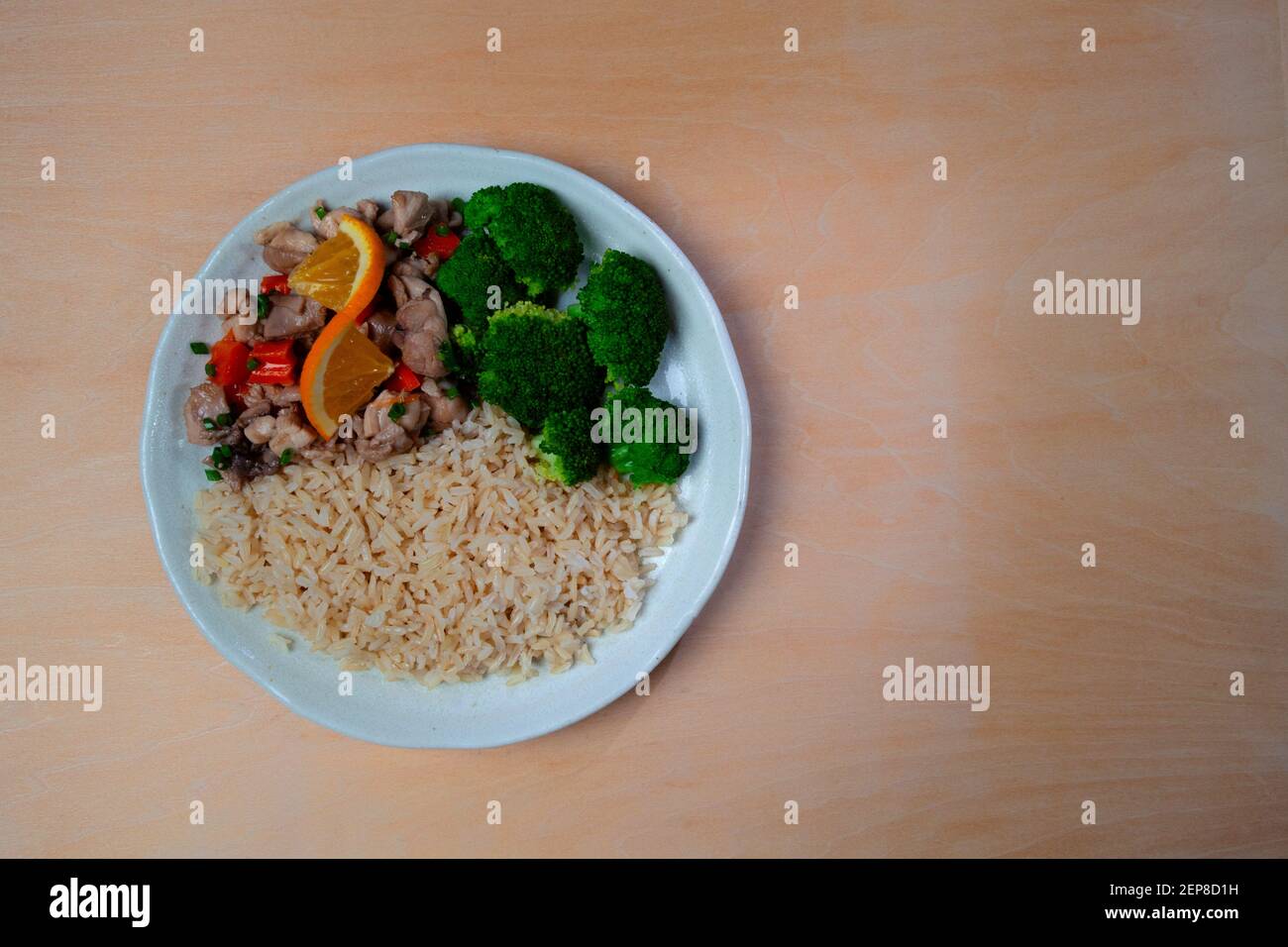 Plates of healthy, balanced Asian food Stock Photo - Alamy