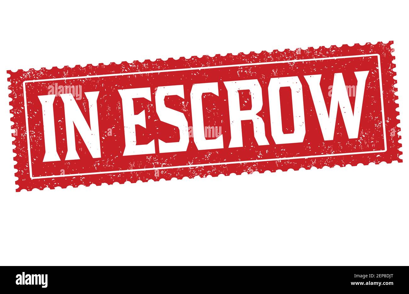 In escrow grunge rubber stamp on white background, vector illustration ...