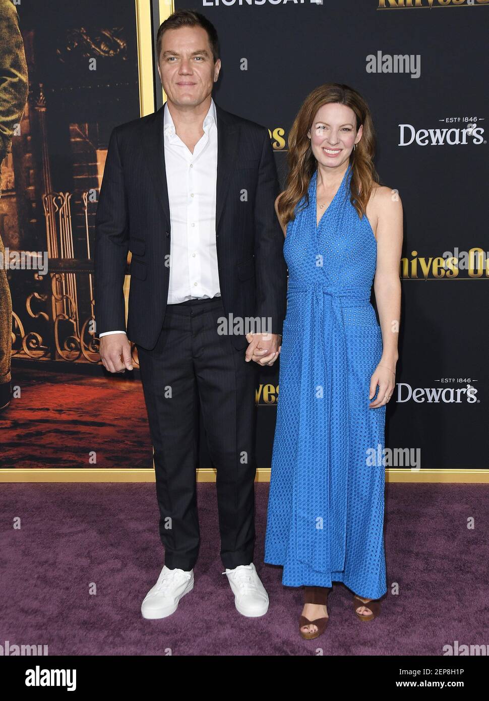 (L-R) Michael Shannon and Kate Arrington at the KNIVES OUT Los Angeles ...