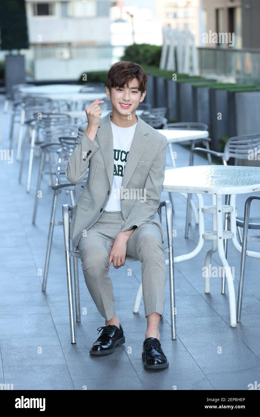 South Korean actor Kim Min-kyu pose to take photos one day before his ...