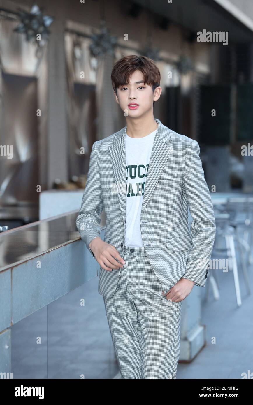South Korean actor Kim Min-kyu pose to take photos one day before his ...