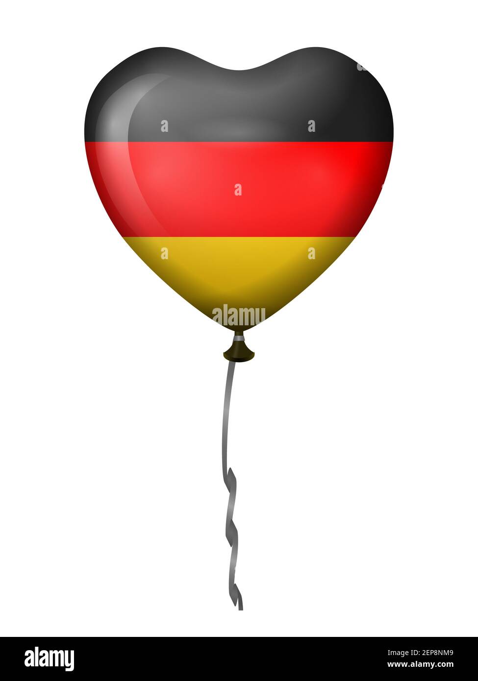 Heart balloon Germany flag on a white background. Vector illustration ...